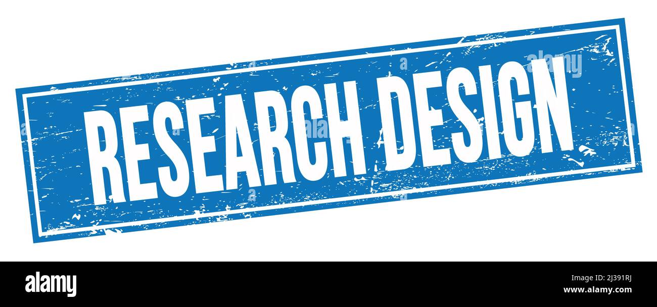 RESEARCH DESIGN text on blue grungy rectangle stamp sign Stock Photo ...