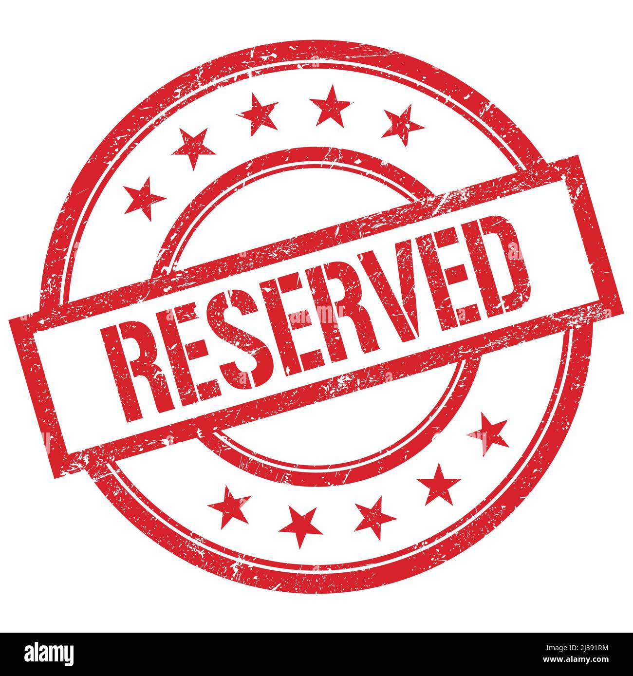 RESERVED text written on red round vintage rubber stamp Stock Photo - Alamy