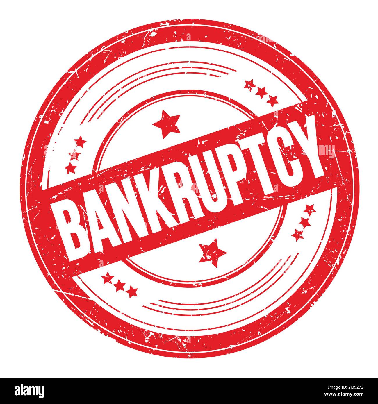 BANKRUPTCY text on red round grungy texture stamp Stock Photo - Alamy