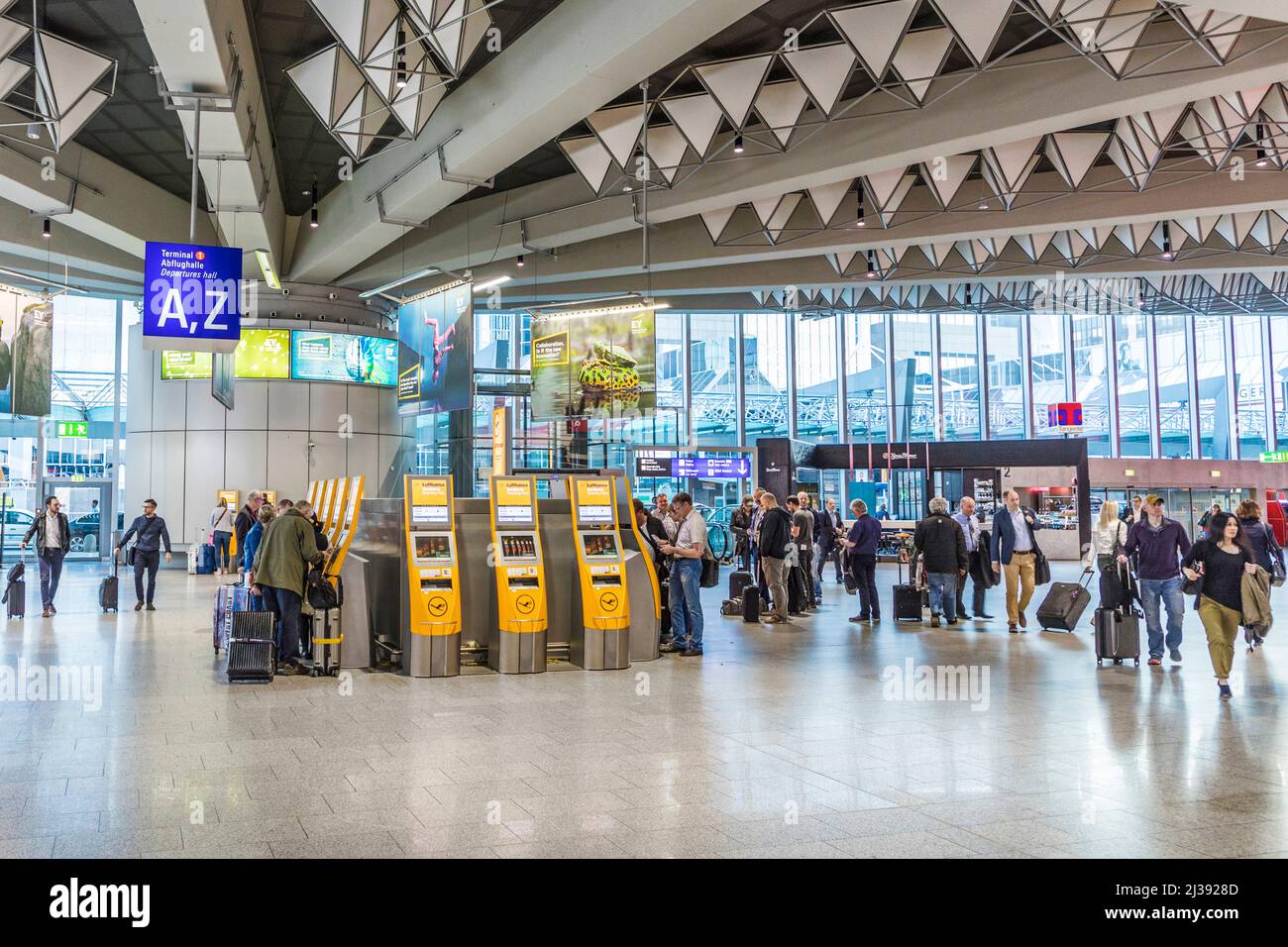 FRANKFURT, GERMANY - MAY 18, 2017: people Inside of Frankfurt ...