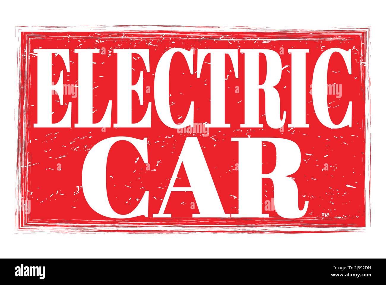 ELECTRIC CAR, words written on red grungy stamp sign Stock Photo - Alamy
