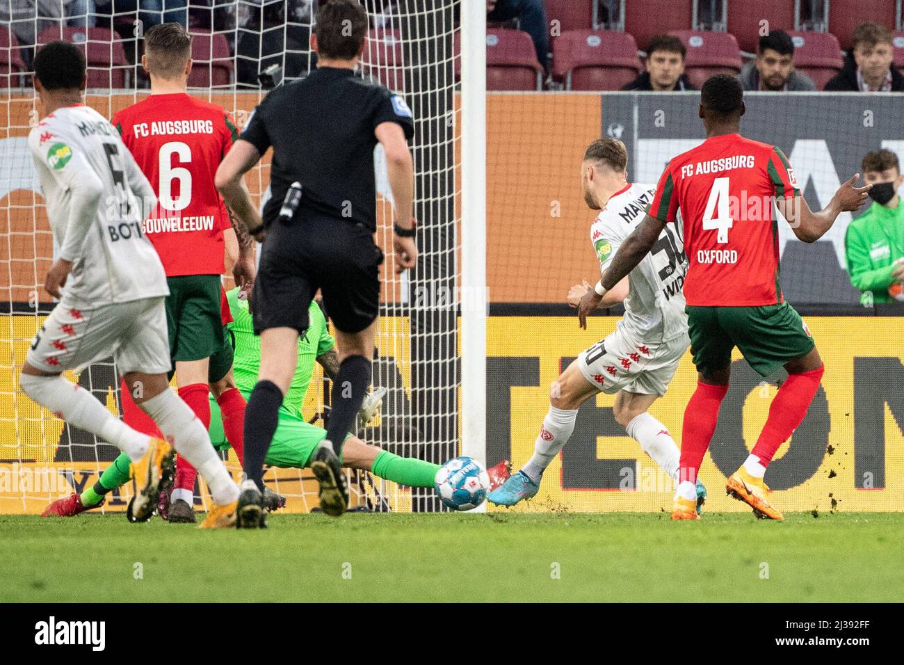 Augsburg, Germany. 06th Apr, 2022. Soccer: Bundesliga, FC Augsburg ...