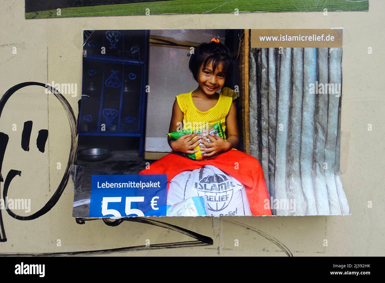 Poster of Islamic Relief, Berlin, Germany Stock Photo - Alamy