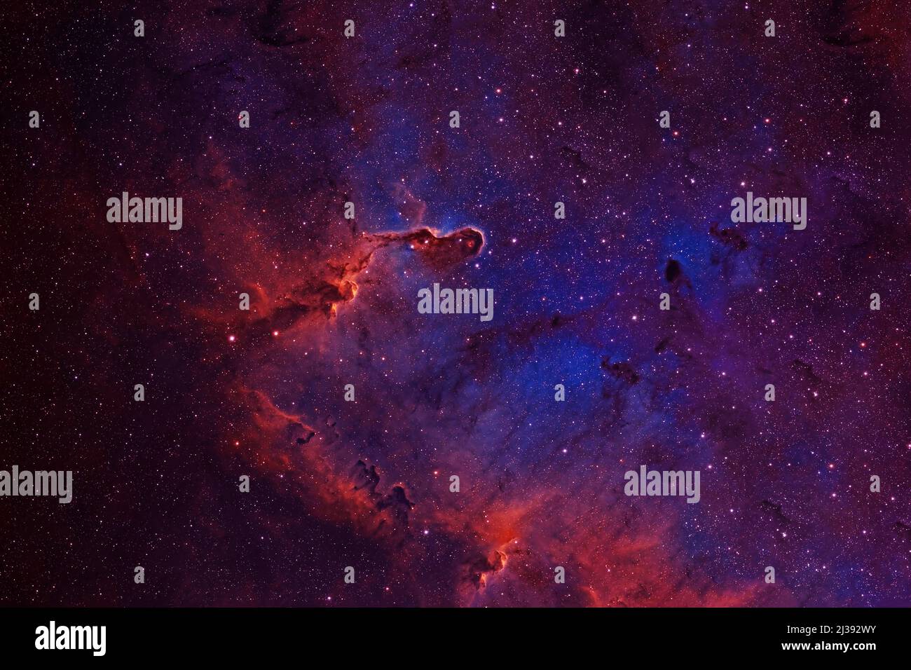 Beautiful blue nebula. Elements of this image furnished by NASA. High ...