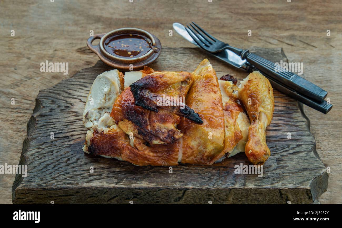 Grilled chicken or Roasted chicken serve with Sweet chili sauce with ...