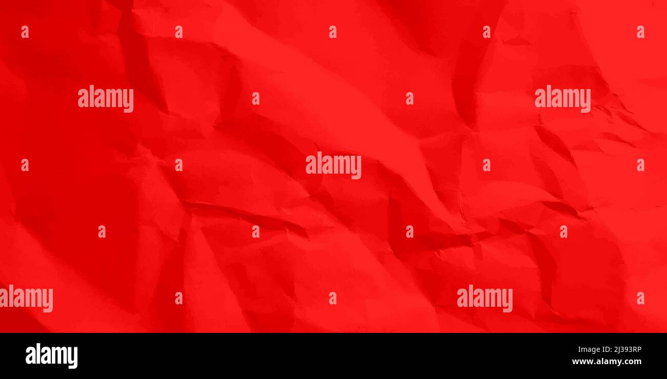 Colorful red crumpled paper texture. Rough grunge old blank. Colored ...