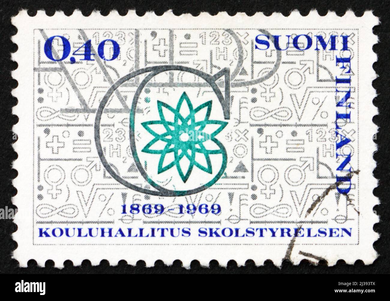 FINLAND - CIRCA 1969: a stamp printed in the Finland shows Educational ...