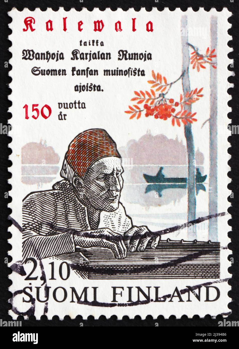 FINLAND - CIRCA 1985: a stamp printed in the Finland shows Larin ...