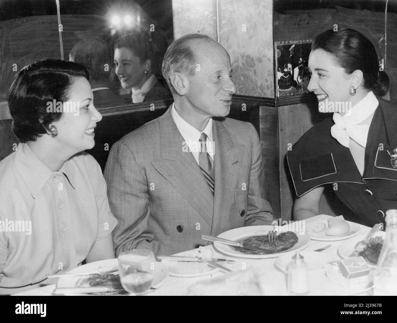 Film-Magnate Arthur Loew entertained Elaine Voges and Melbourne girl ...