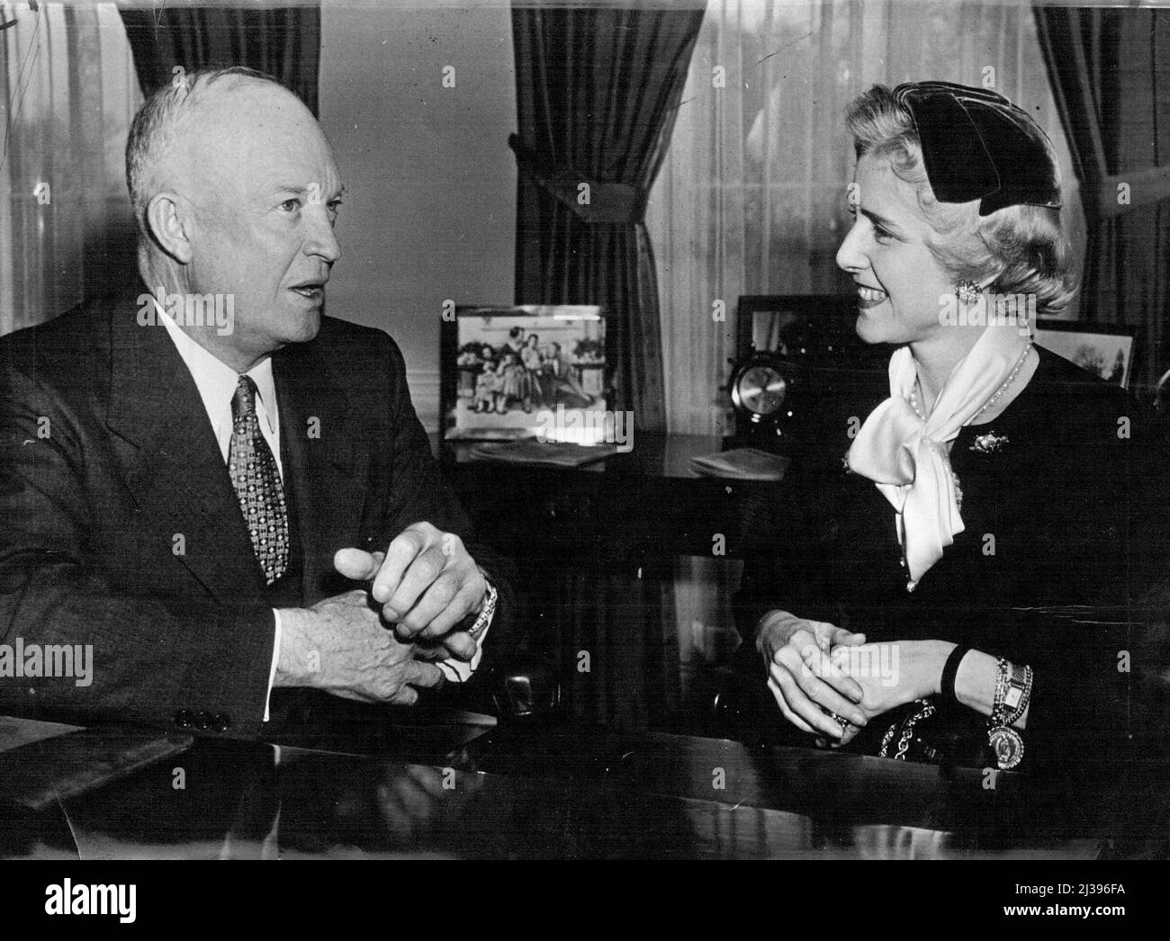 President Eisenhower And Mrs. Clare Boothe Luce -- Photographed at the ...