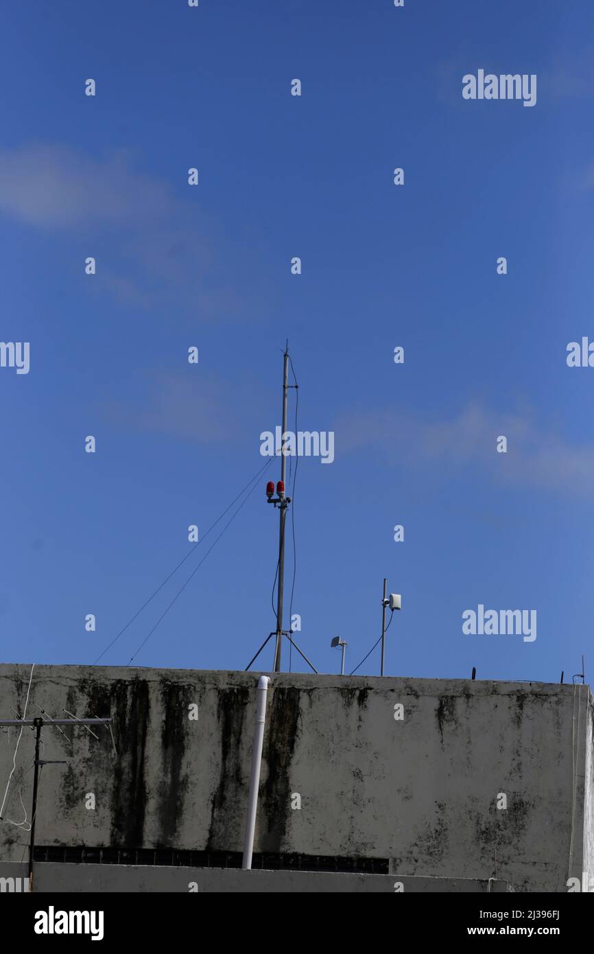 salvador, bahia, brazil - may 22, 2019: lightning arrester system is ...