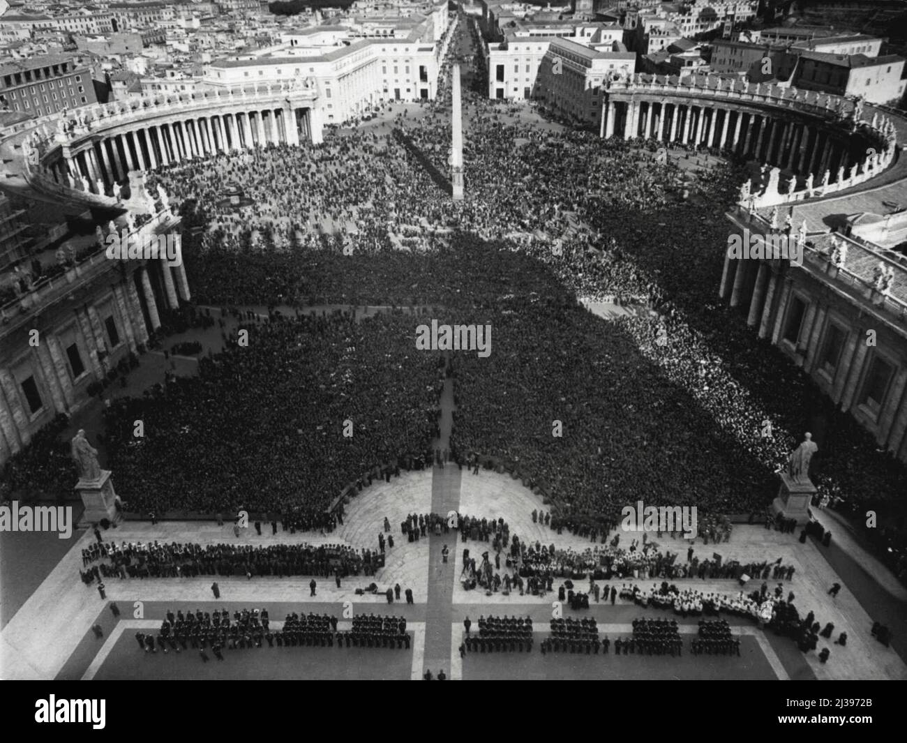 Pope Blesses Crowd From St. Peter's Balcony - A general view of the ...