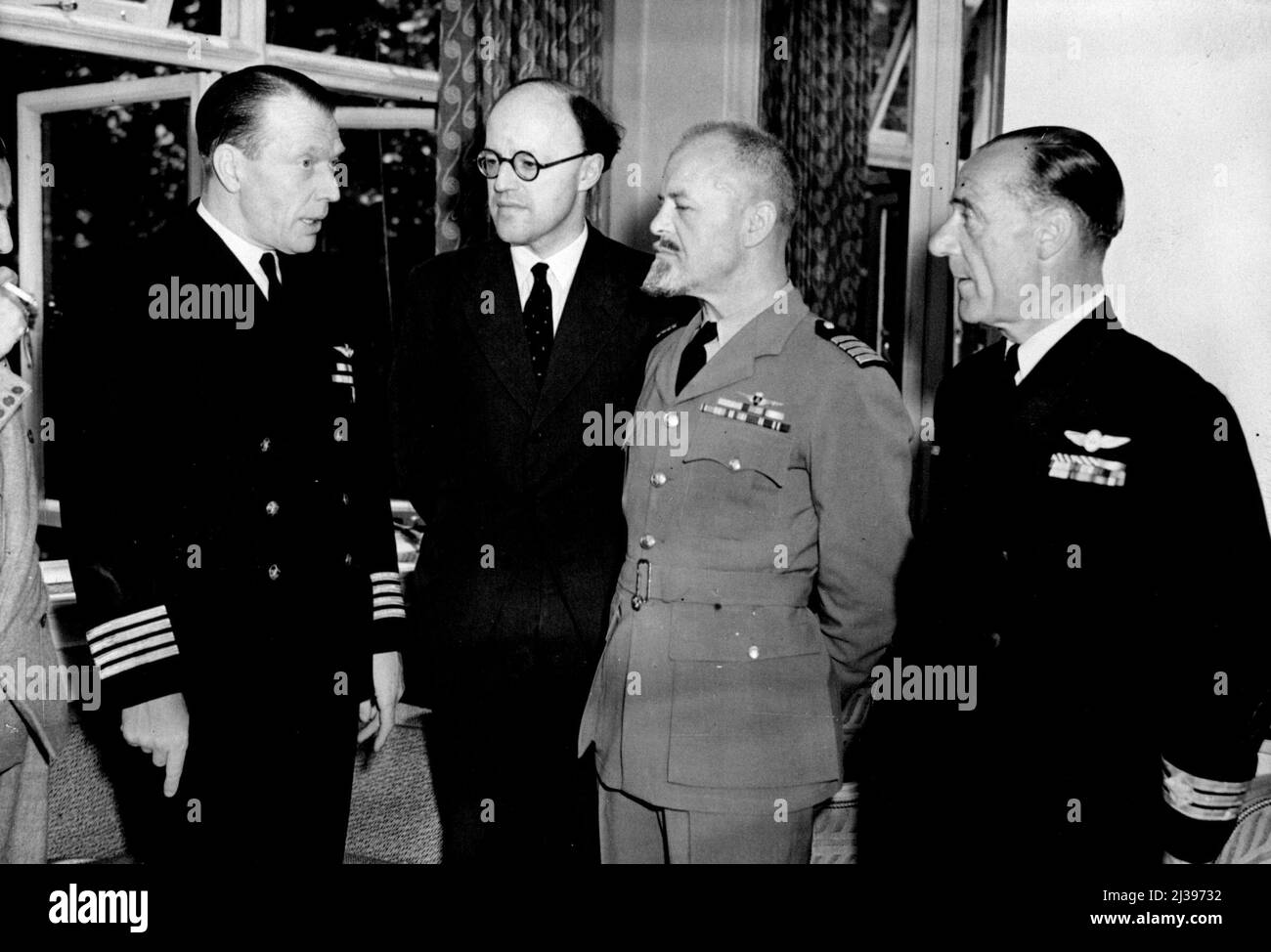 'Air Millionaires' Meet Minister of Civil Aviation -- Left to right ...