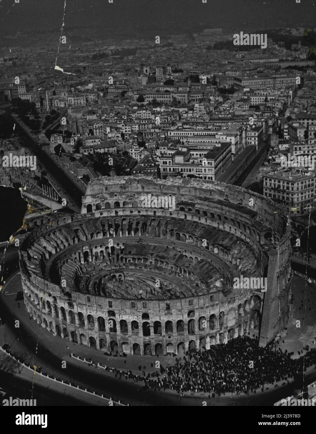Italian Views: The Colosseum, Rome. An aerial view of the massive ...