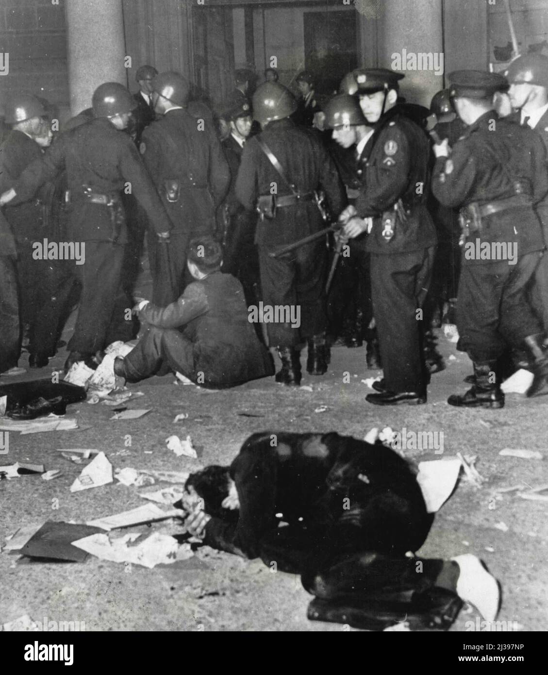 Japanese Student Down in New Riot - Tokyo Metropolitan police leave an ...