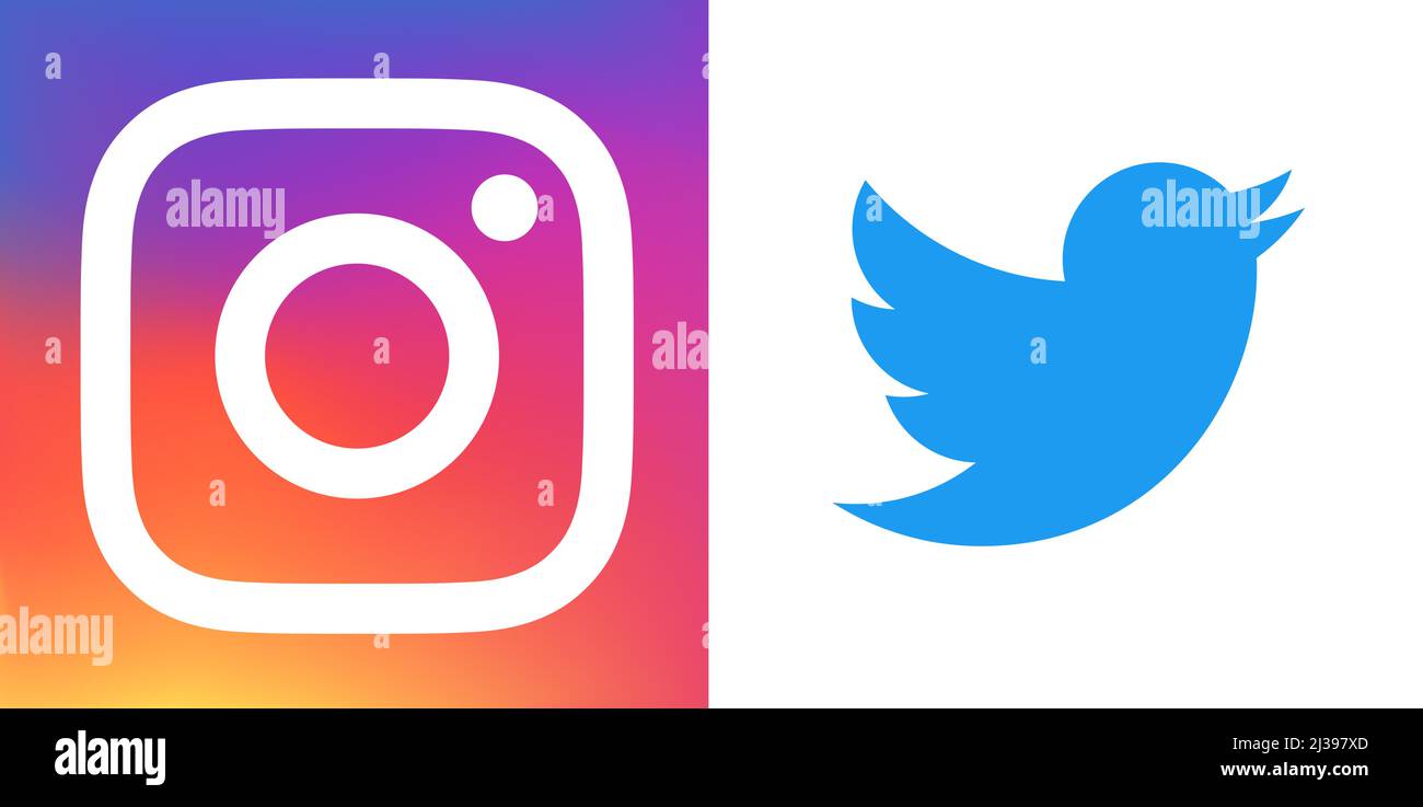 Twitter image logo Stock Vector Images - Alamy