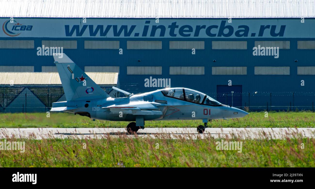 August 30, 2019, Zhukovsky, Russia. Russian Yakovlev Yak-130 training ...