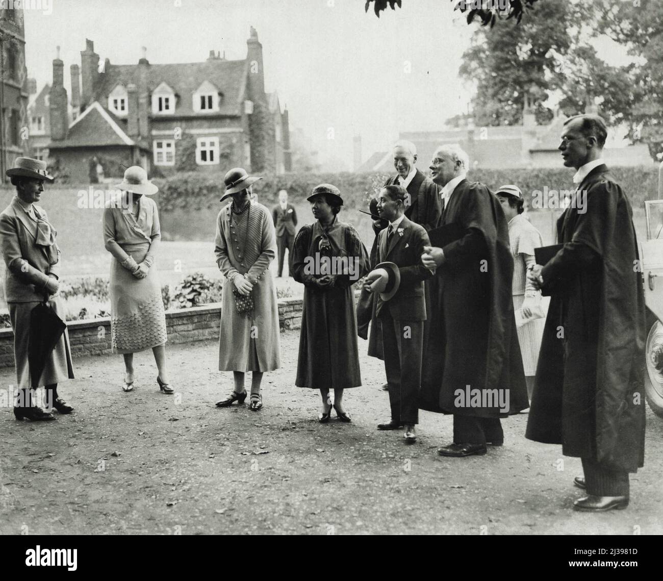 King Of Siam Visits His Old School-Eton -- The King Queen of Siam with ...