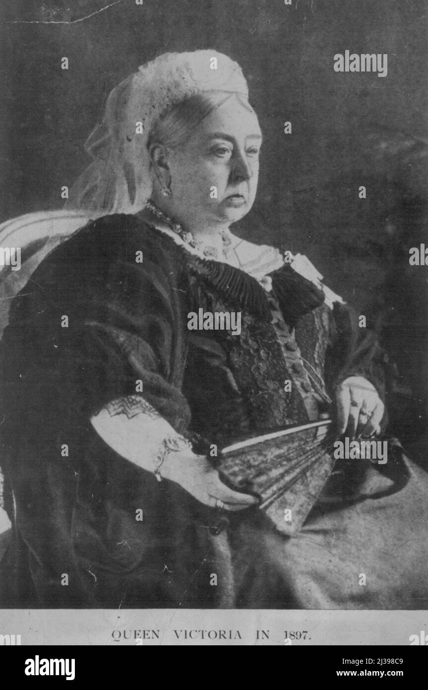 Queen Victoria in 1897. Victoria 1837-1901. February 21, 1952 Stock ...