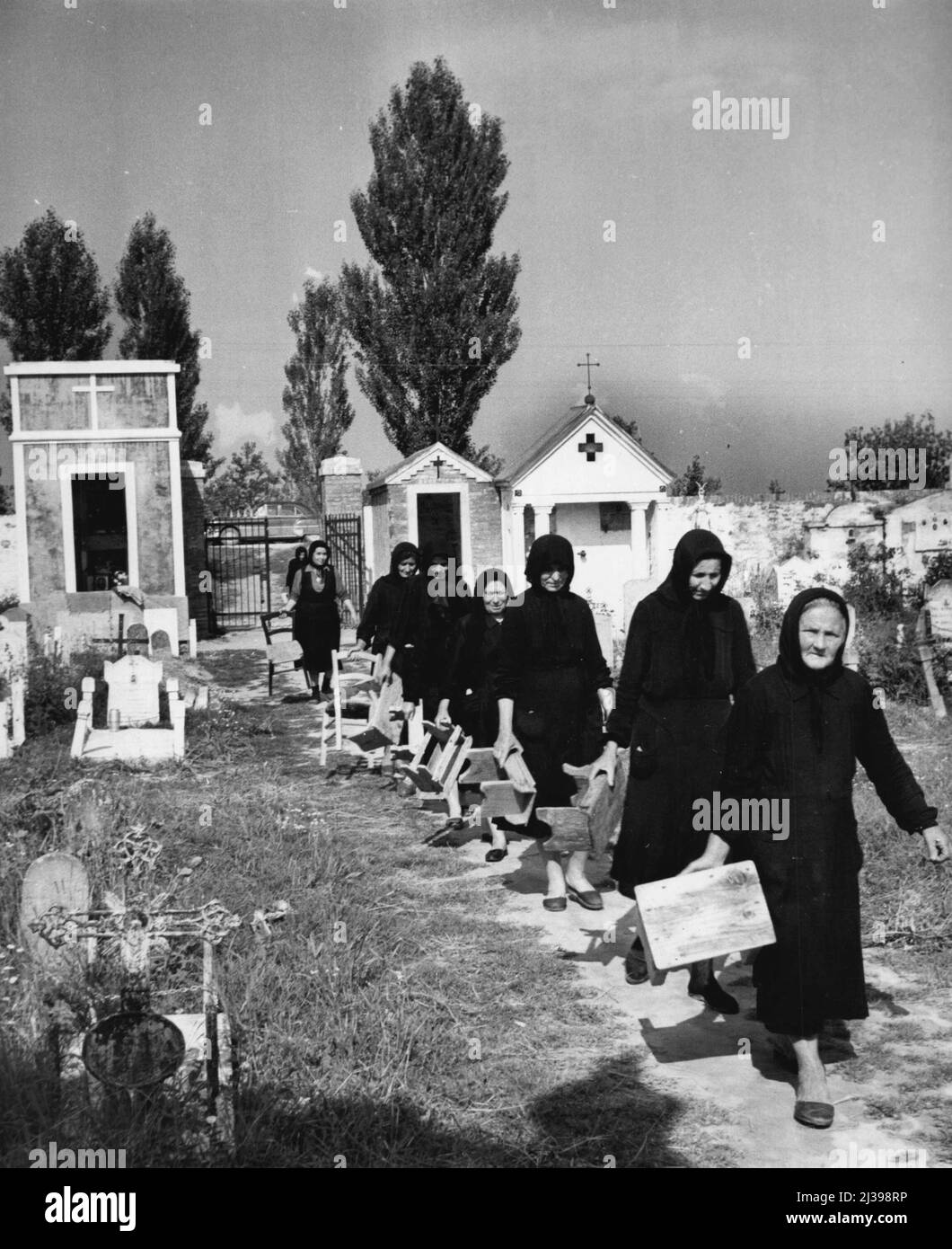 Death Doth Not Part -- Glad Widows of Goro, Italy, file into the ...