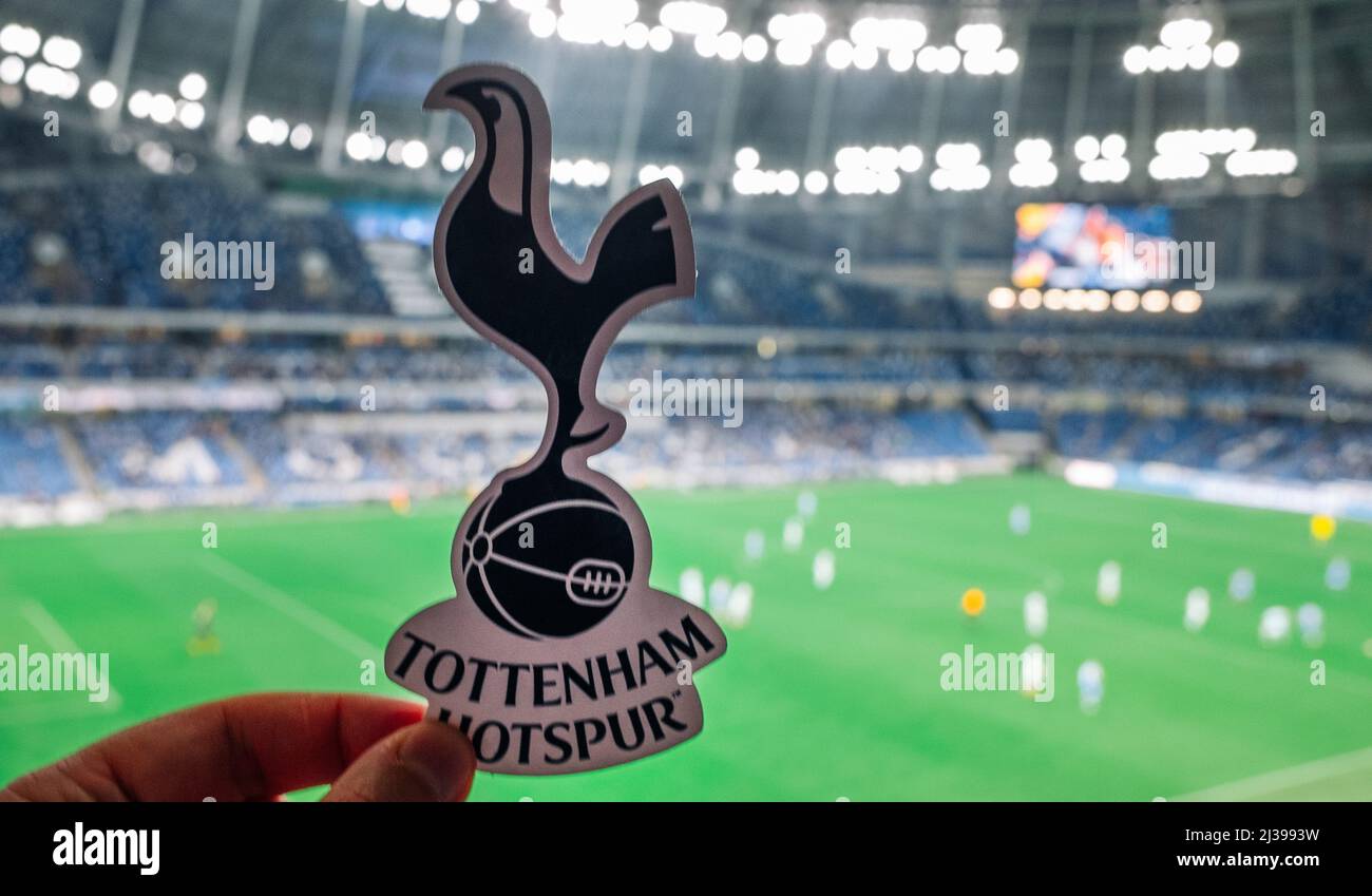 September 12, 2021, London, UK. The emblem of the football club ...