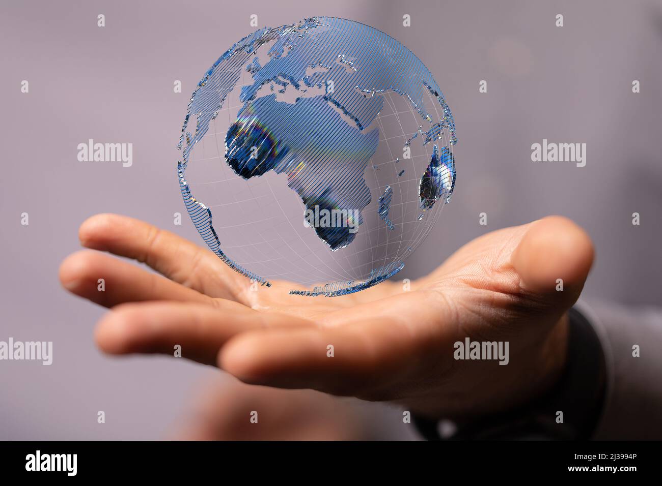 An illustration of a digital earth Stock Photo - Alamy