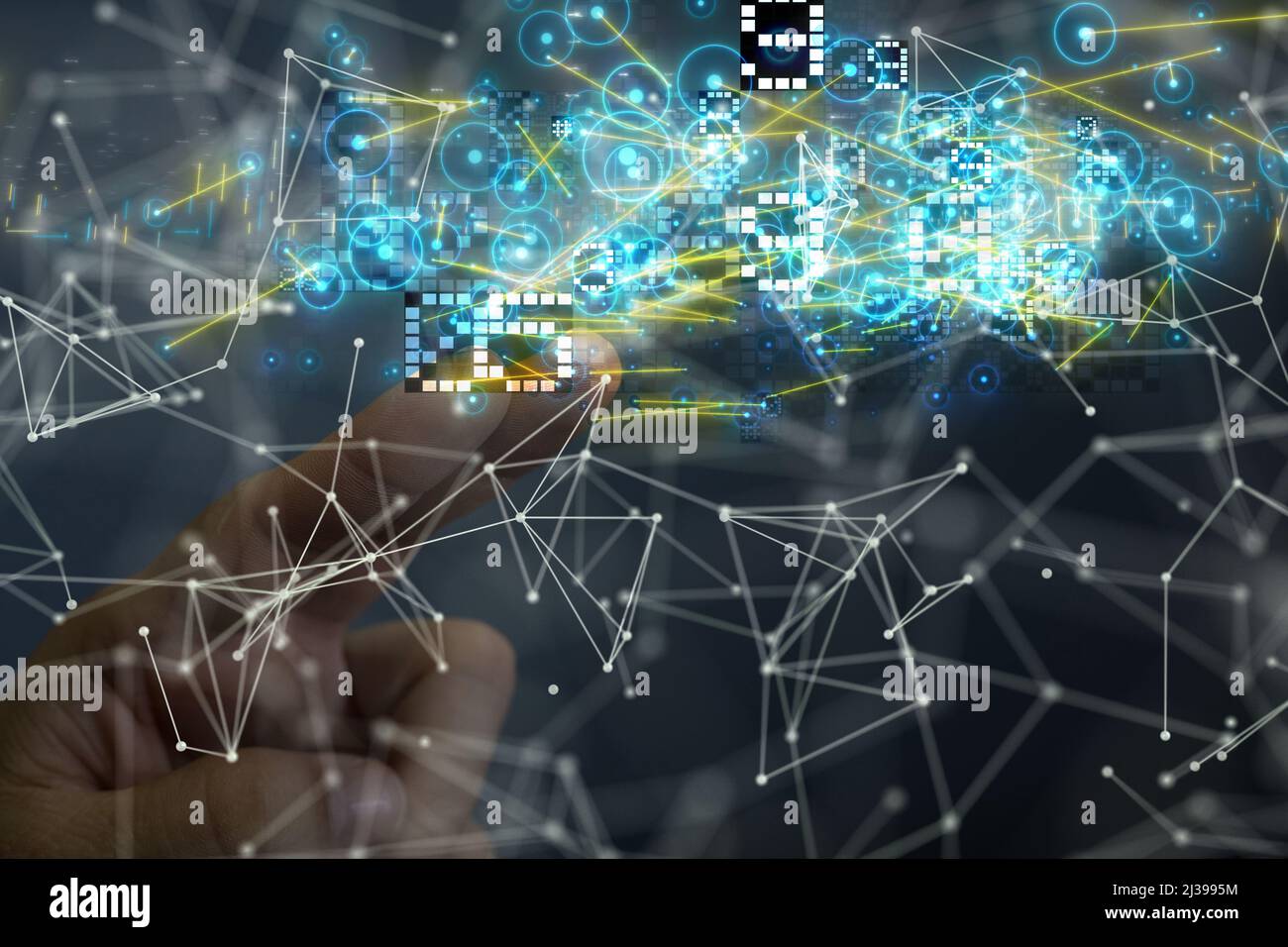 An illustration of the Neural network Stock Photo - Alamy
