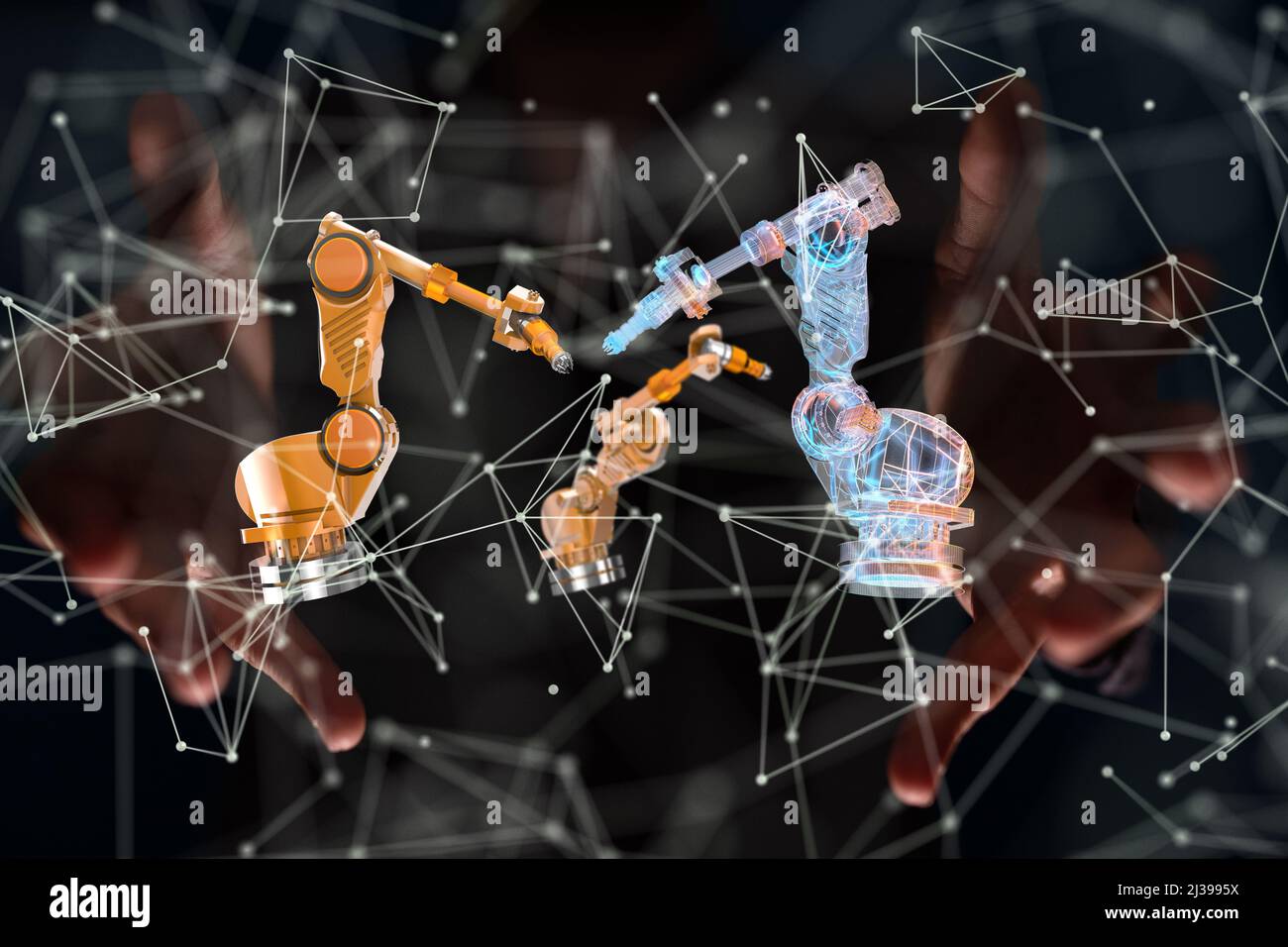 An illustration of a Neural network Stock Photo - Alamy