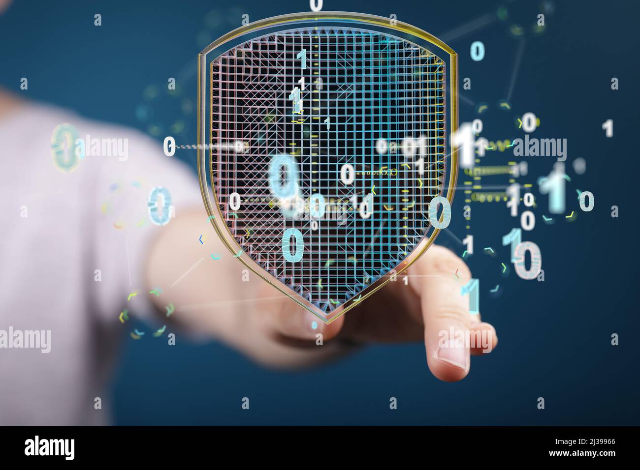 An illustration of Cybersecurity and information protection Stock Photo ...
