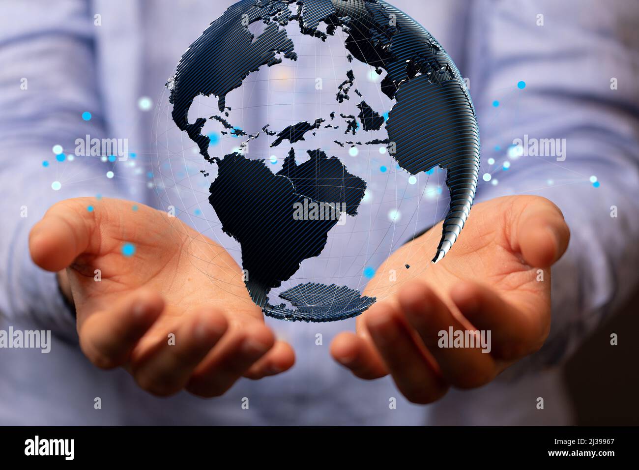 An illustration of a digital earth Stock Photo - Alamy