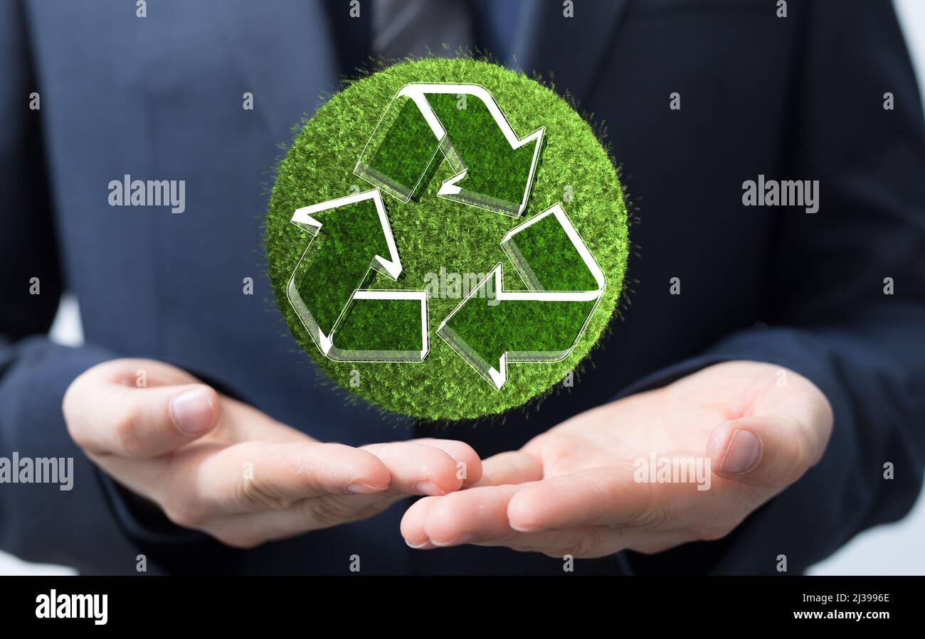 An illustration of green nature environment recycling Stock Photo - Alamy