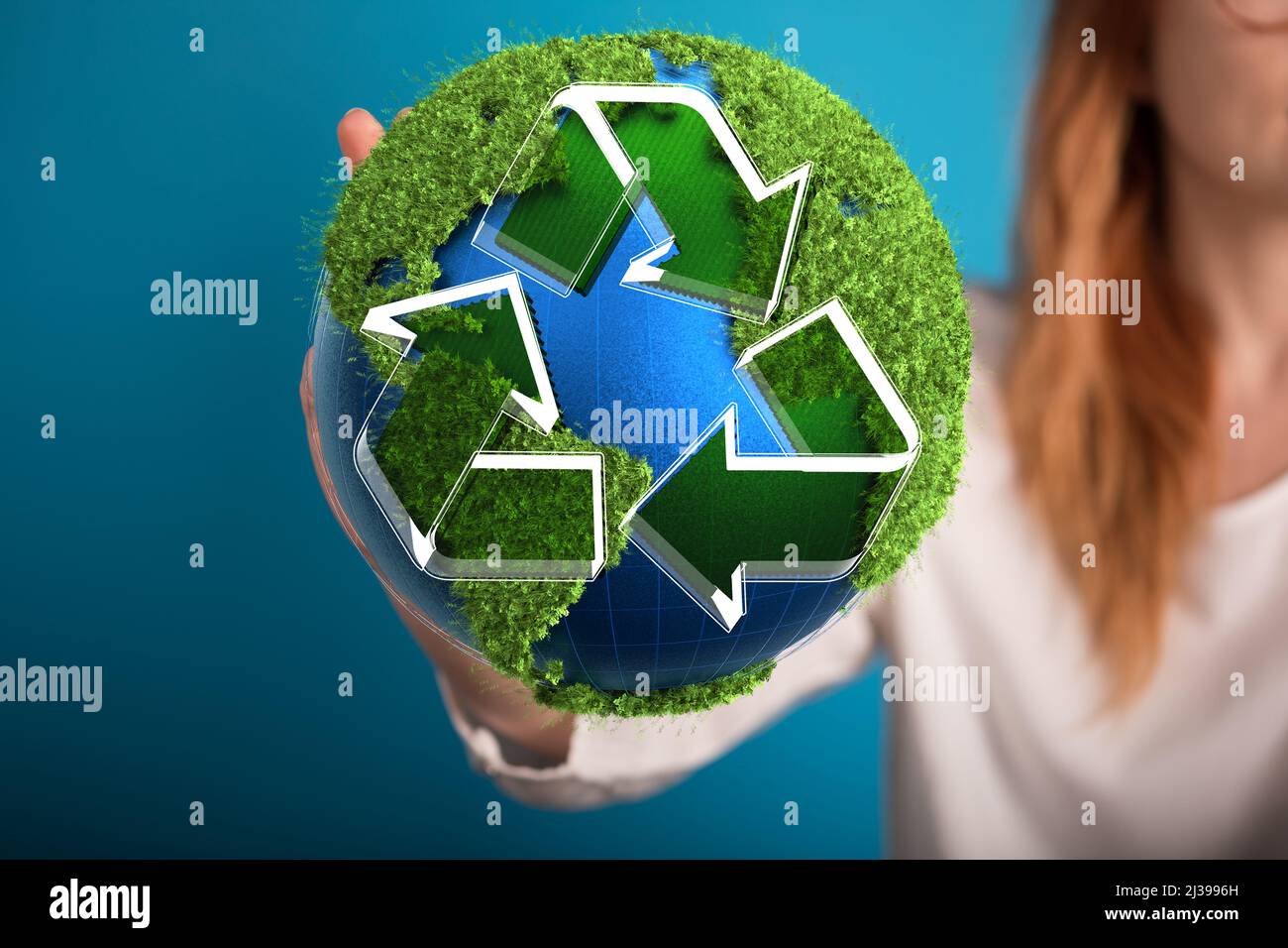 An illustration of green nature environment recycling Stock Photo - Alamy