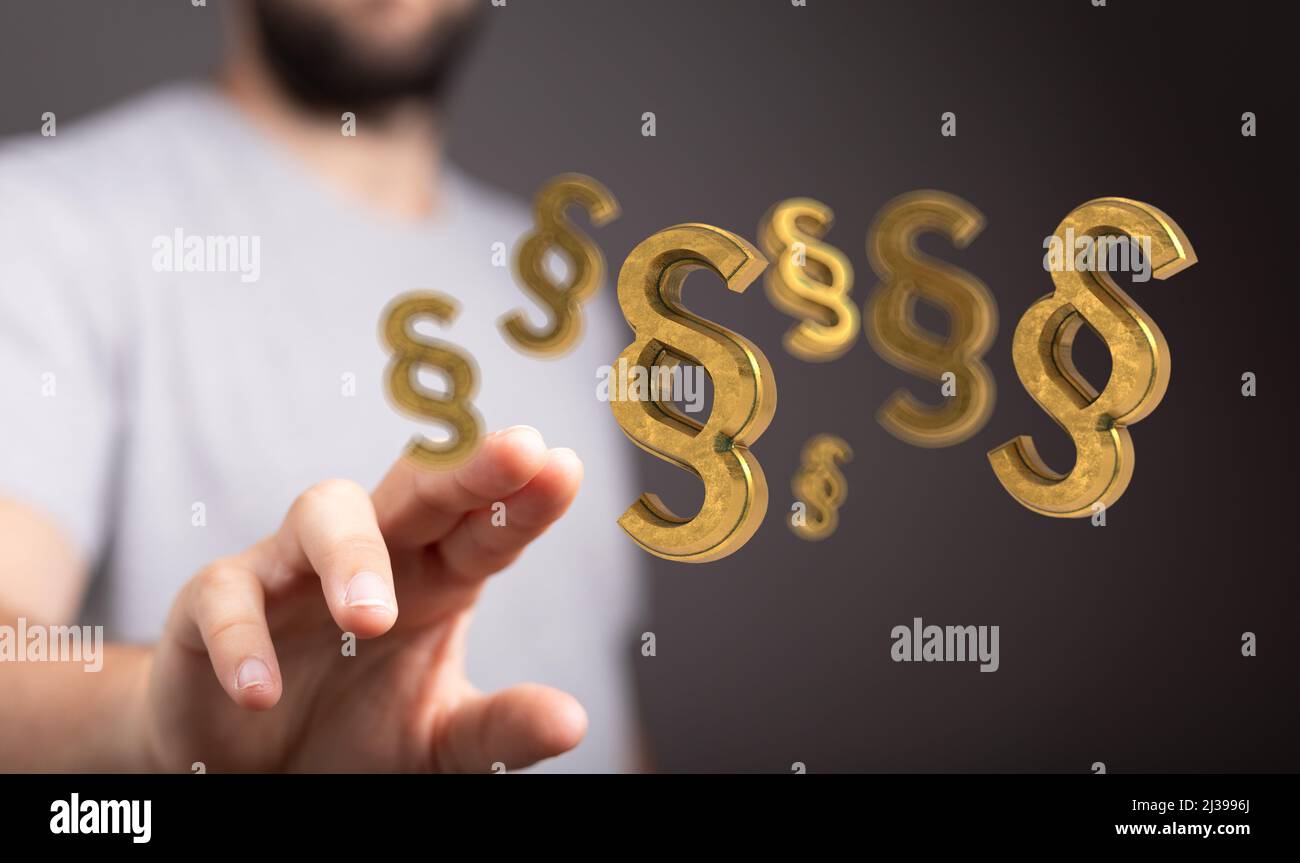 An illustration of Law and justice signs Stock Photo - Alamy