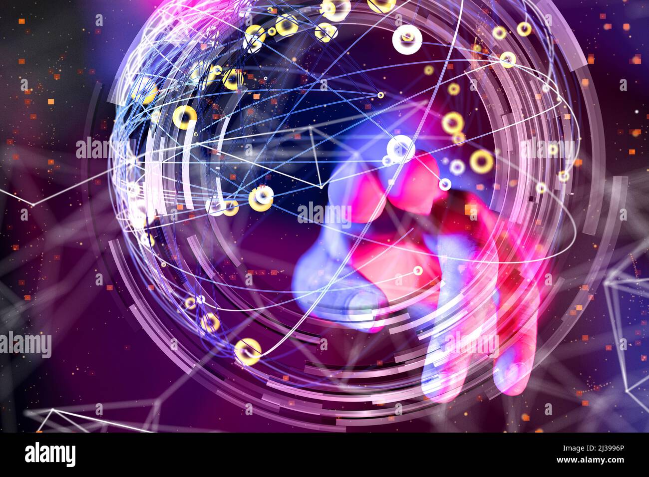 An illustration of the Global network Stock Photo - Alamy