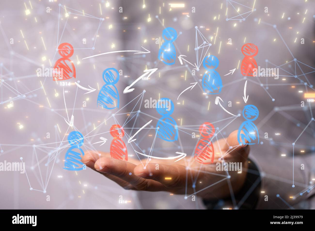 An illustration of the Global network Stock Photo - Alamy