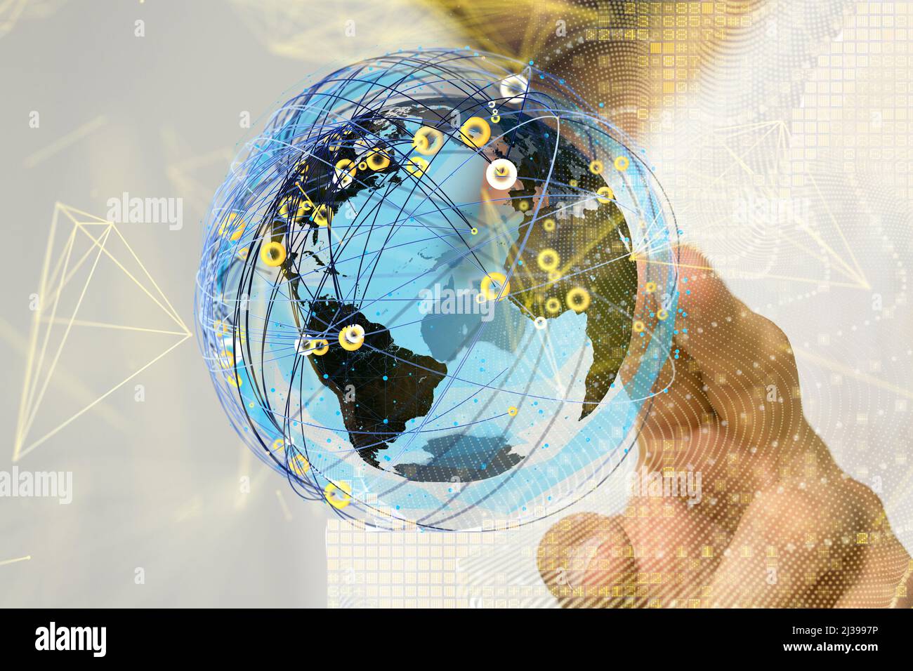 An illustration of Global Network Stock Photo - Alamy