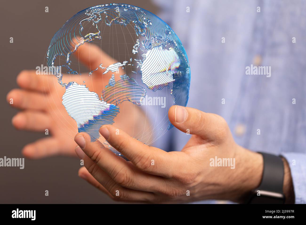 An illustration of a digital earth Stock Photo - Alamy