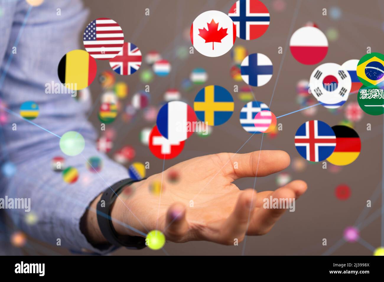 An illustration of International World Flags Stock Photo - Alamy