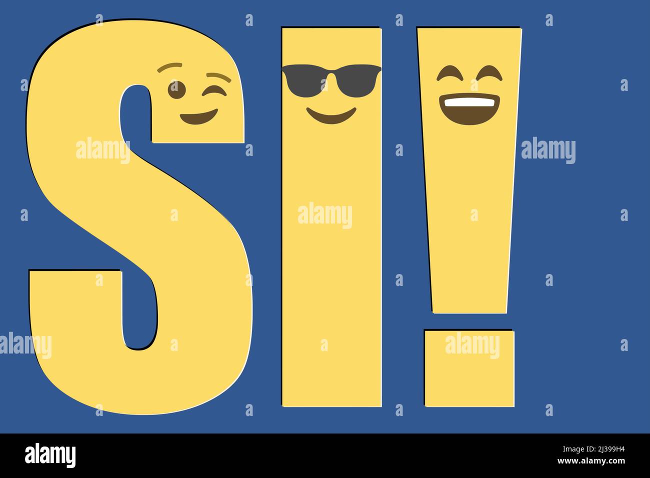 Cartoon emoticon exclamation mark character hi-res stock photography ...