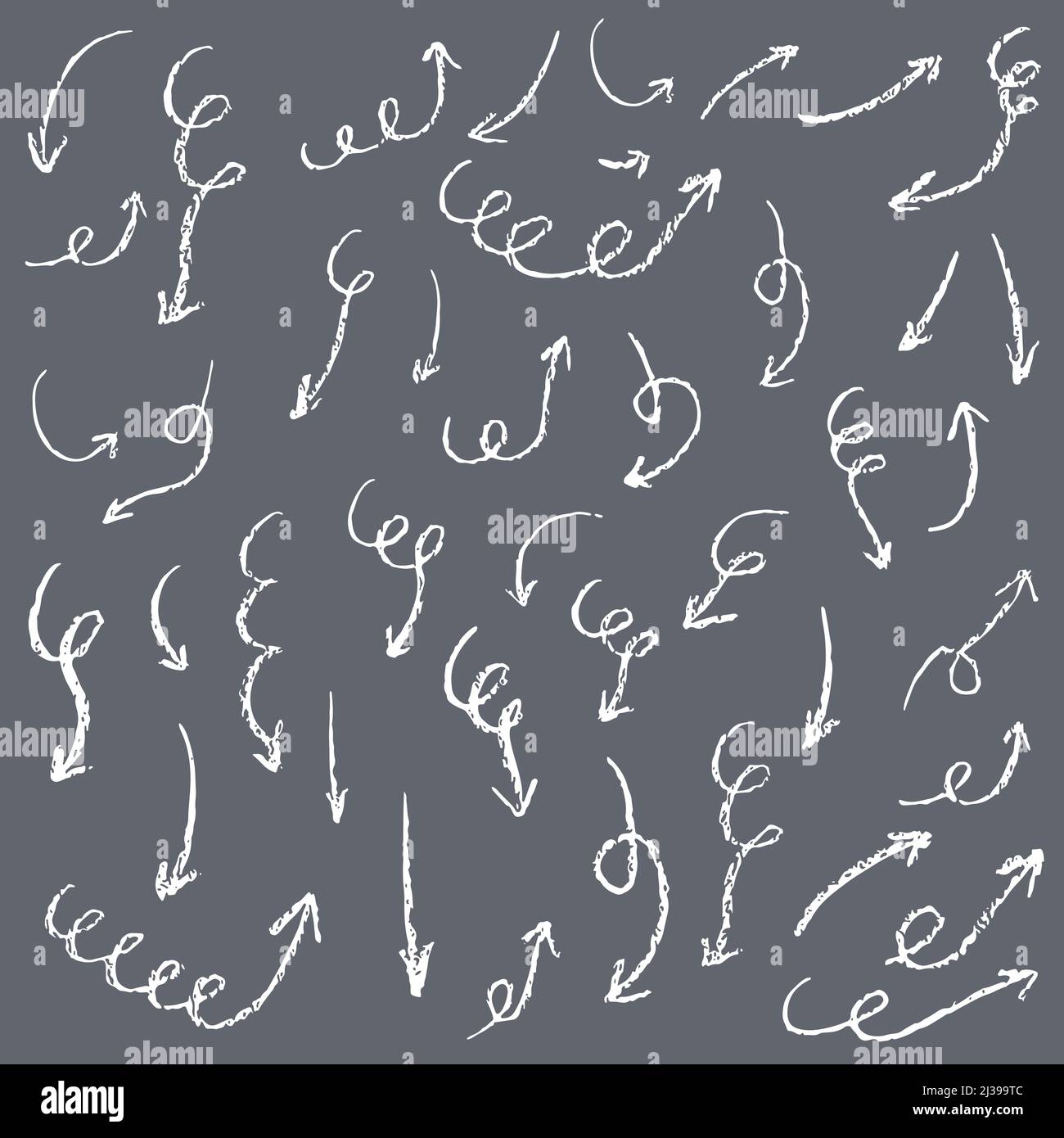 Vector set of doodle hand drawn chalk arrows Stock Vector Image & Art ...