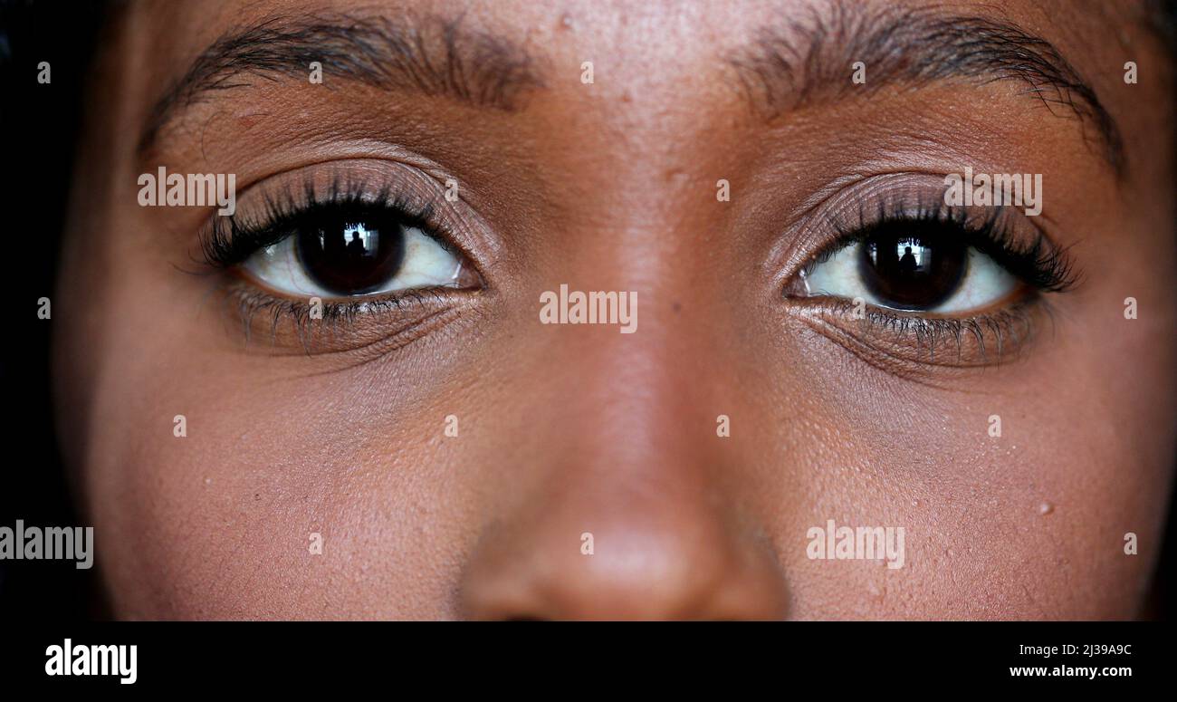 African American Eyes Close Up