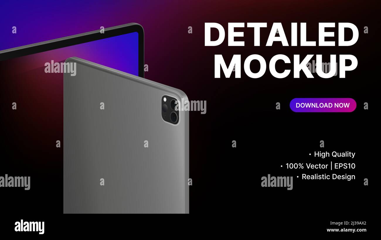 Web banner for Tablets Presentation. Devices from different angles ...