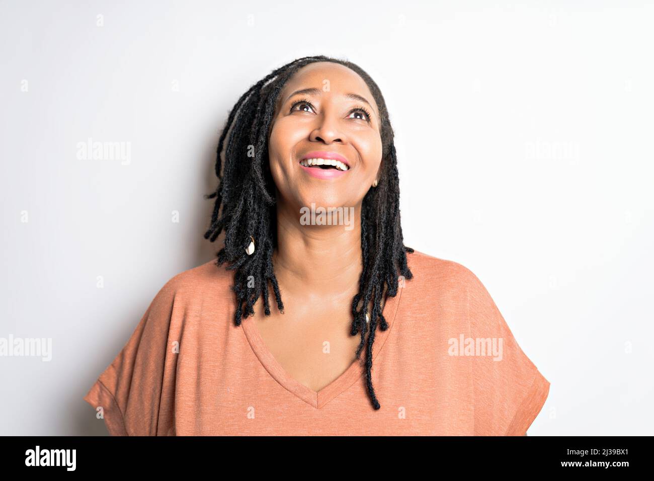 A nice Portrait of an african dreaming woman Stock Photo - Alamy