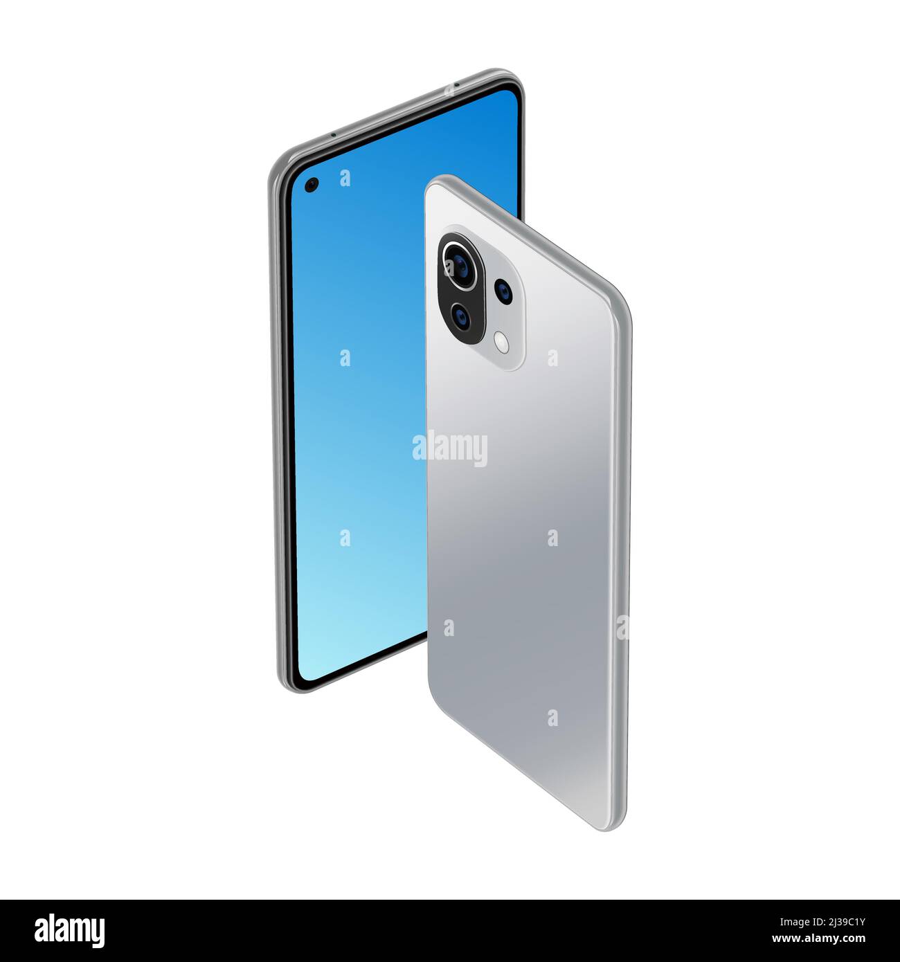 Realistic Smartphone Mockup. 3d Blank Device Template. Vector ...