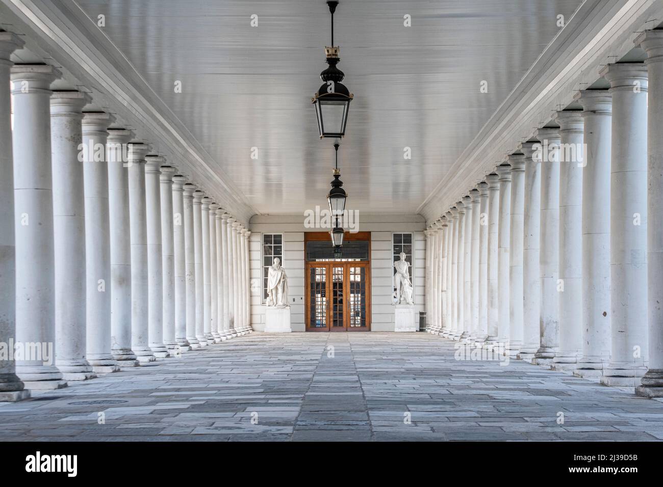 National Maritime Museum colonnade leading to The Queen's House ...