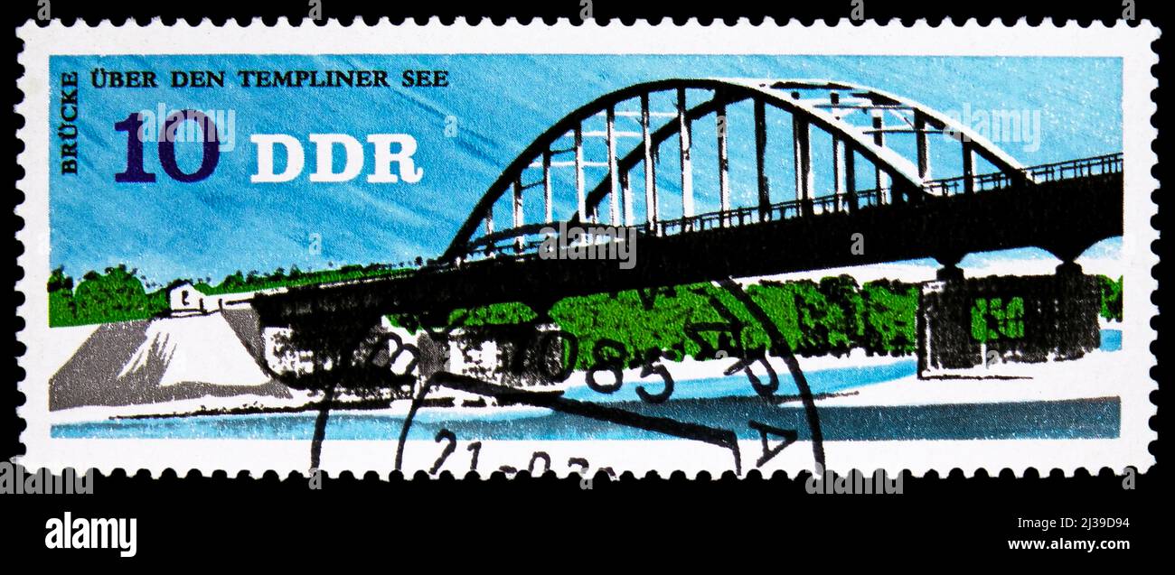 MOSCOW, RUSSIA - MARCH 26, 2022: Postage stamp printed in Germany shows ...