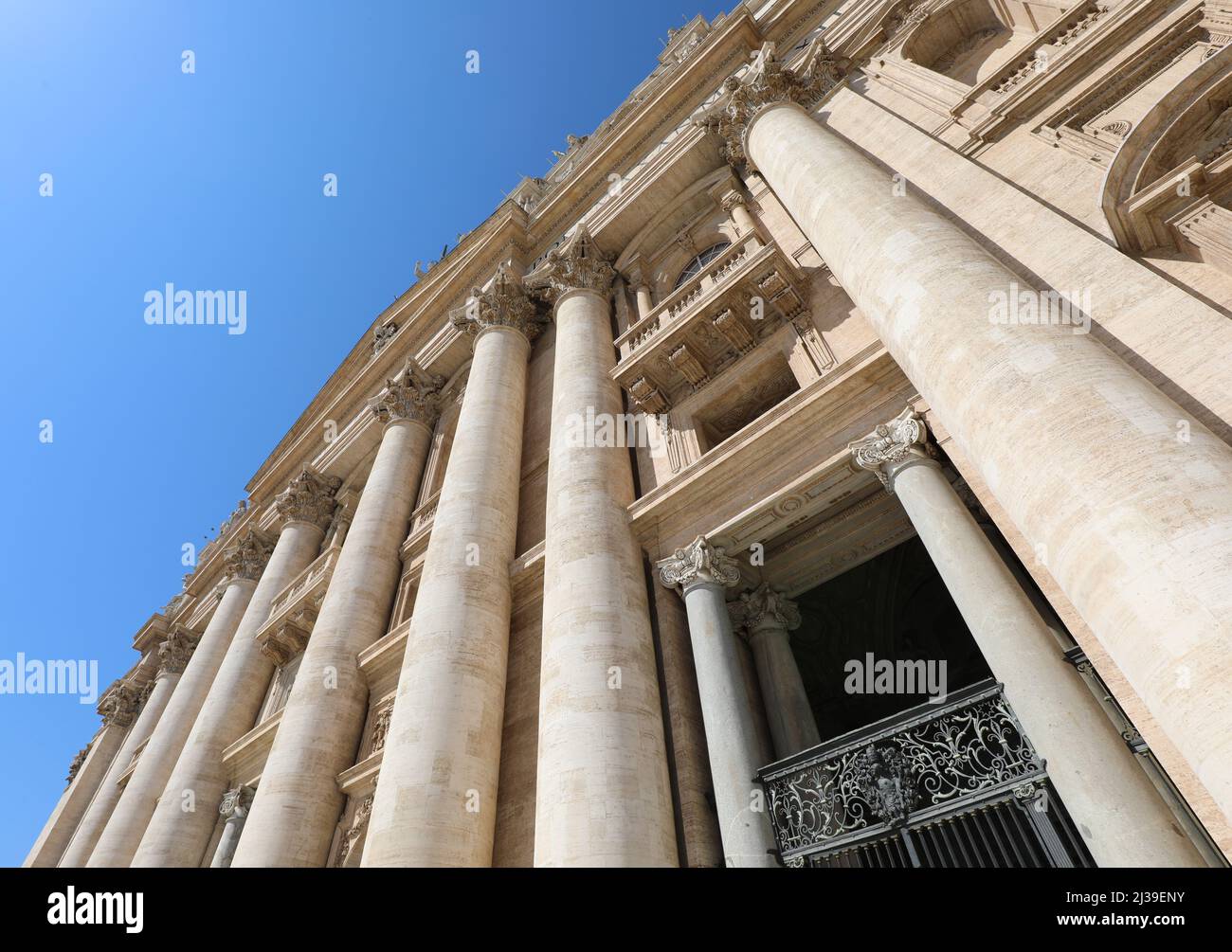 High columns of the Basilica of Saint Peter in Vatican Stock Photo - Alamy