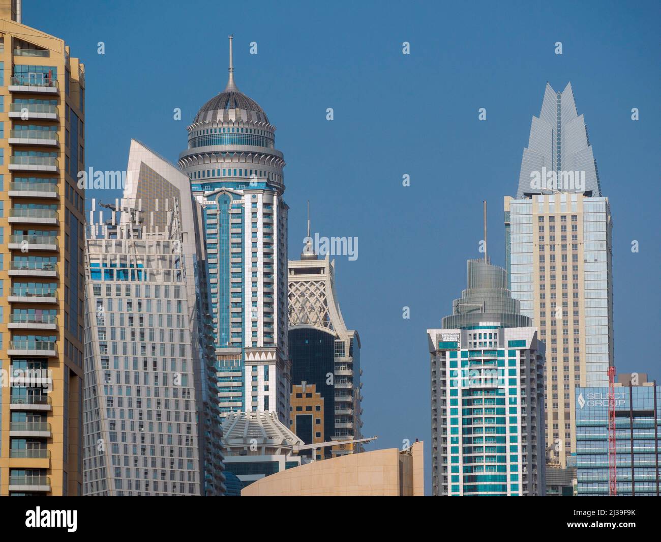 Views of Dubai. High-rise buildings. 14.12.2019 United Arab Republic ...