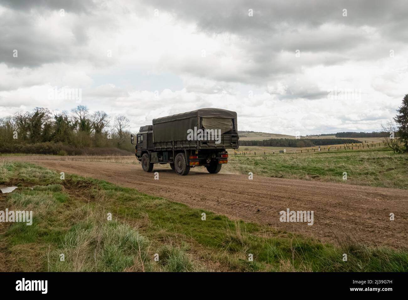 British army MAN SV 4x4 haulage support lorry vehicle in action on a ...