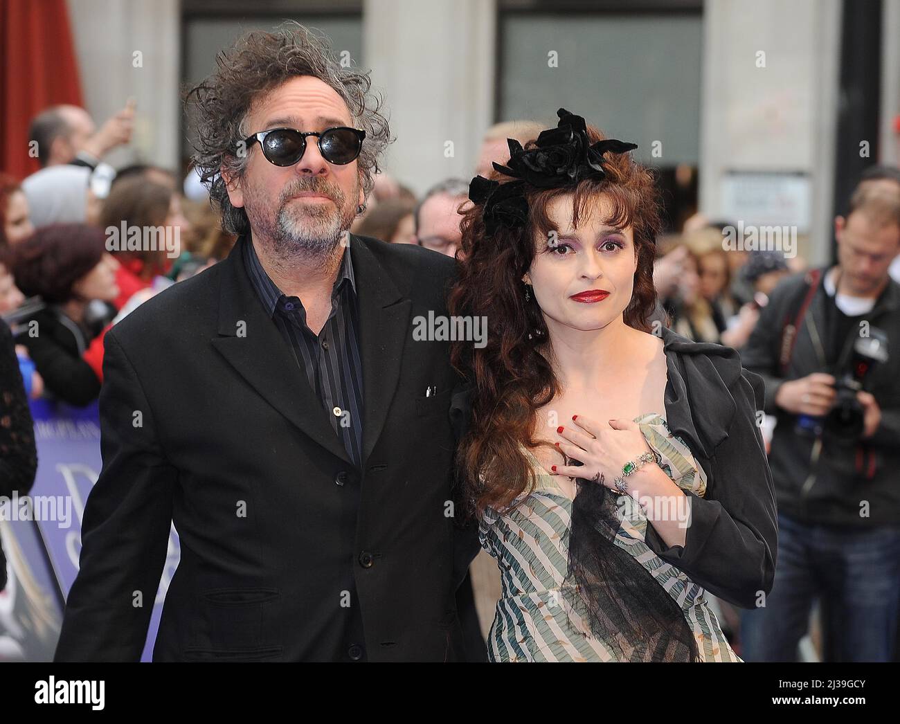 London, UK. 090512. Tim Burton and Helena Bonham-Carter at the UK ...